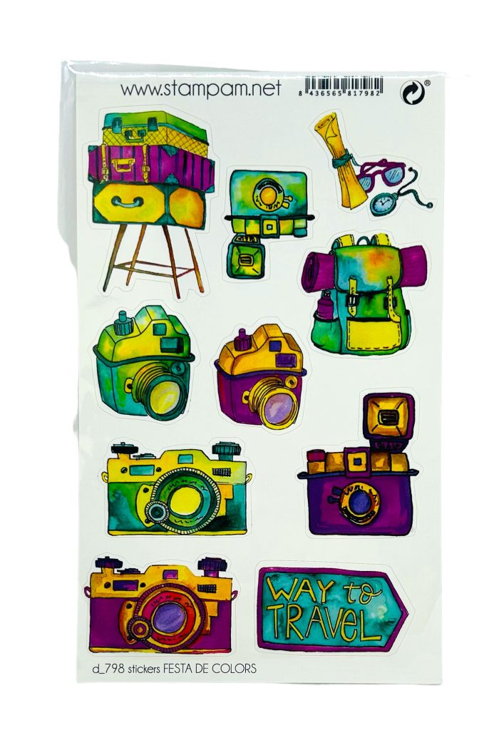Stickers de diseño, «Fiesta de colores», alta calidad. 21x12cm el ...